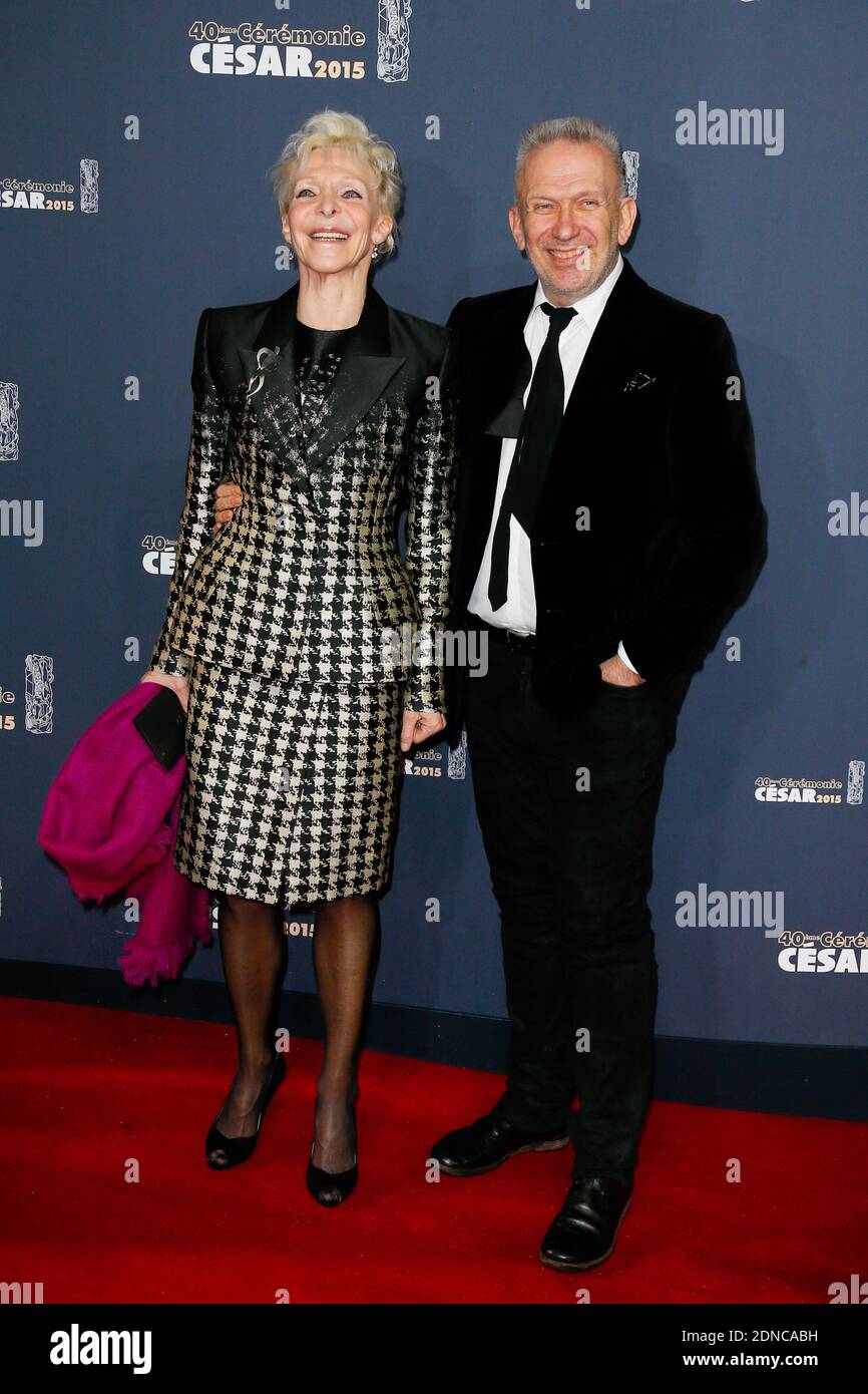 Jean-Paul Gaultier, Tonie Marshall arriving at the 40th Annual Cesar ...
