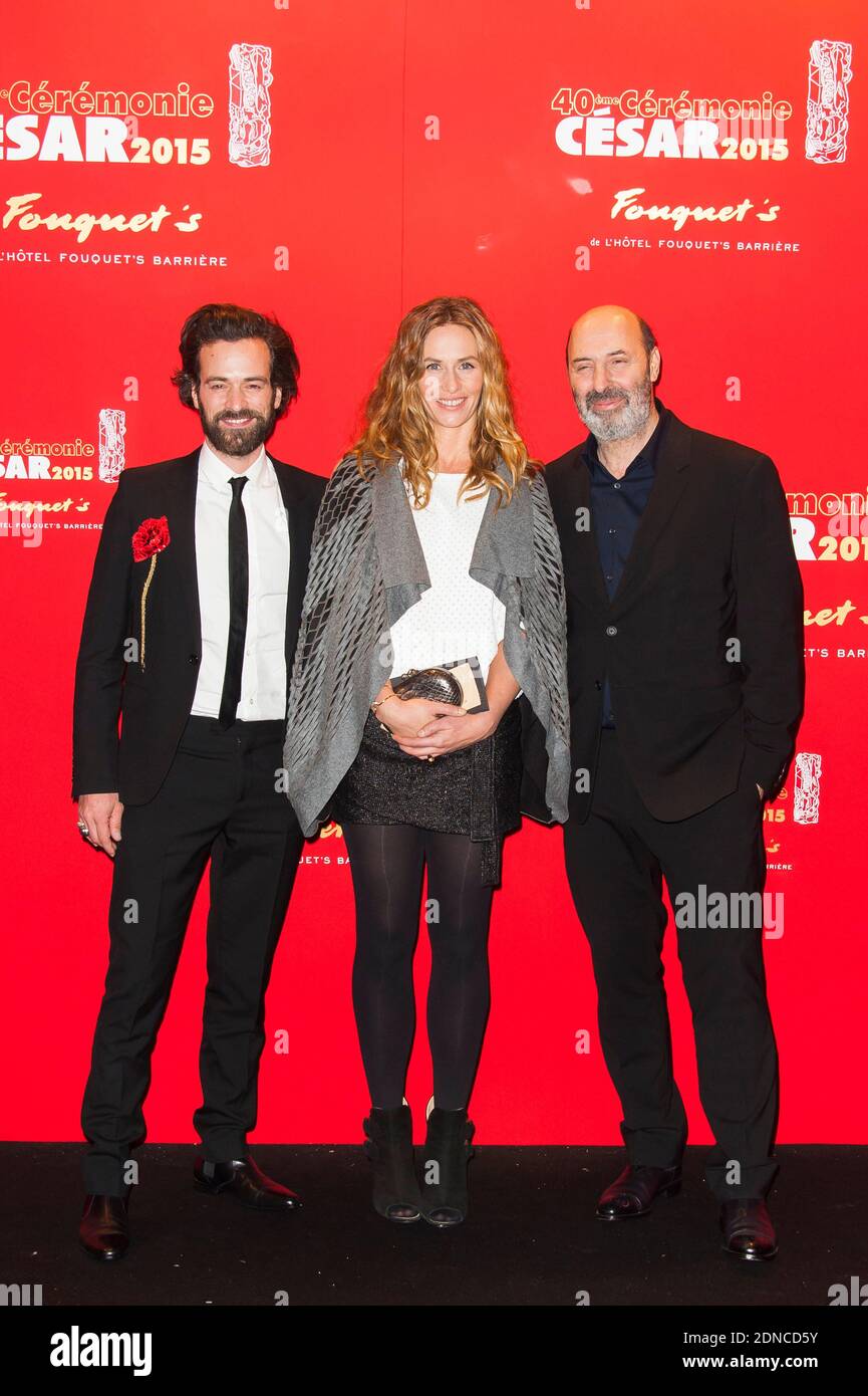 Romain Duris, Cecile de France and Cedric Klapisch arriving for the ...