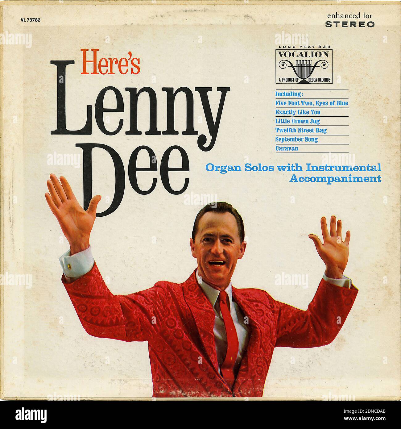 Here's Lenny Dee - Vintage Record Cover Stock Photo - Alamy