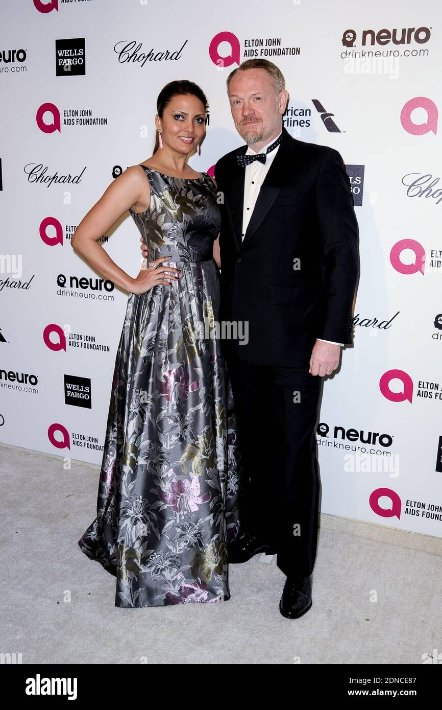 Allegra Riggio, Jared Harris attending the Elton John AIDS Foundation ...