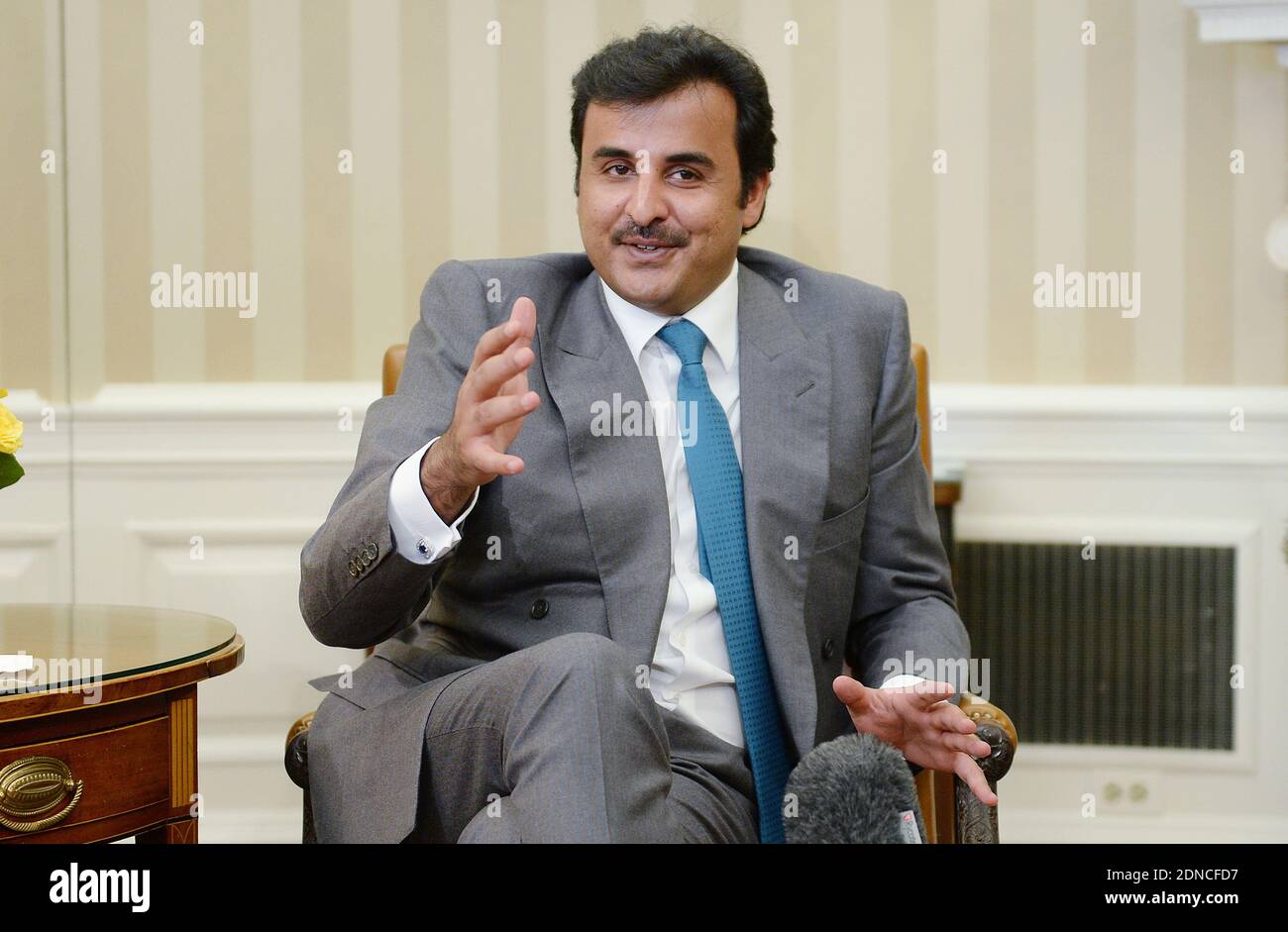 The Emir of Qatar, His Highness Sheikh Tamim bin Hamad al Thani speaks ...