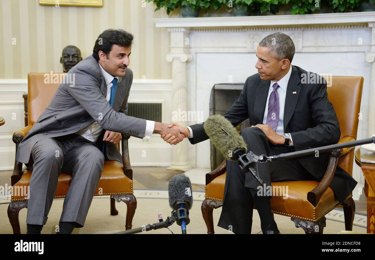 President Barack Obama meets with the Emir of Qatar, His Highness ...