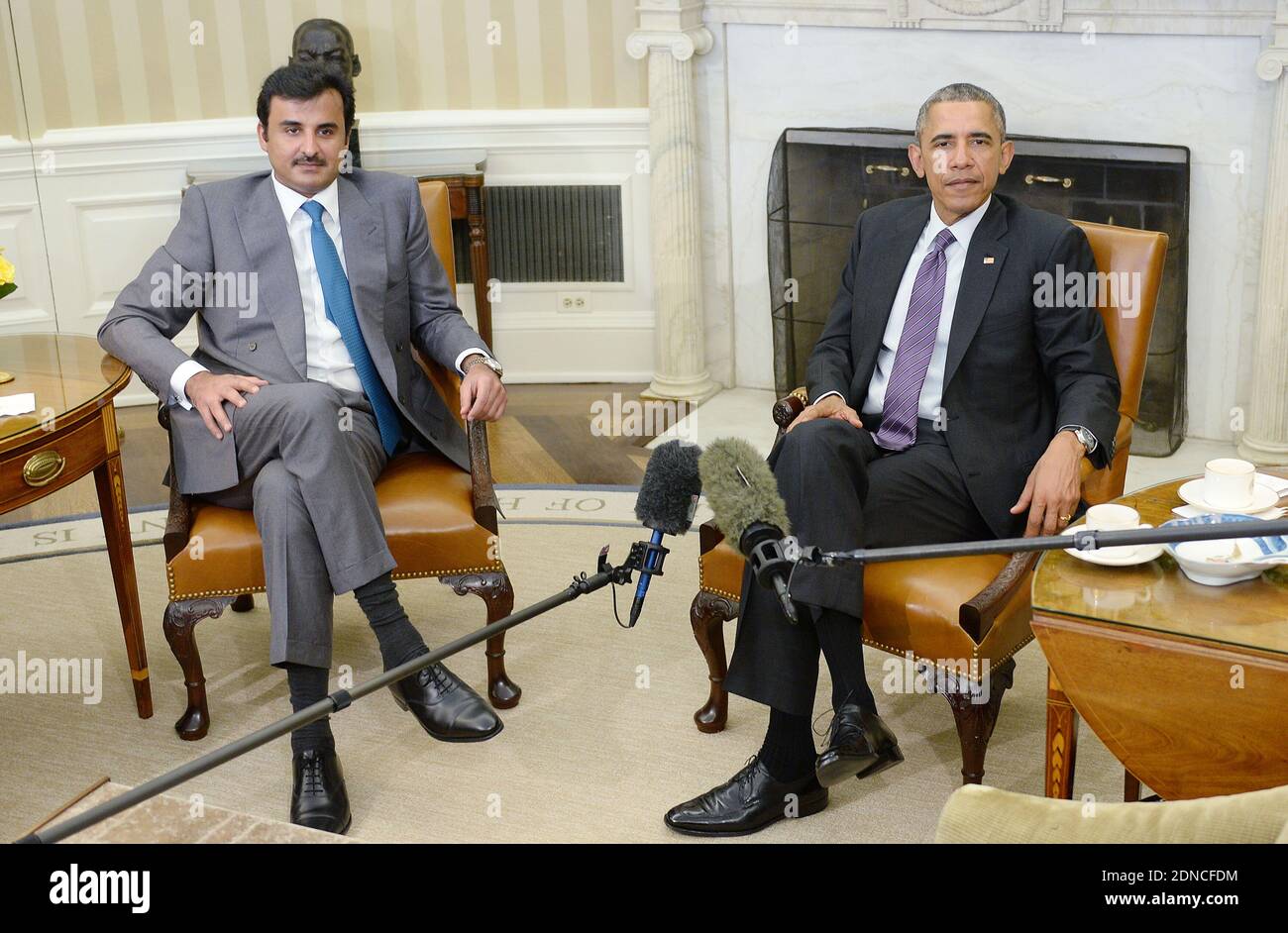 President Barack Obama meets with the Emir of Qatar, His Highness ...