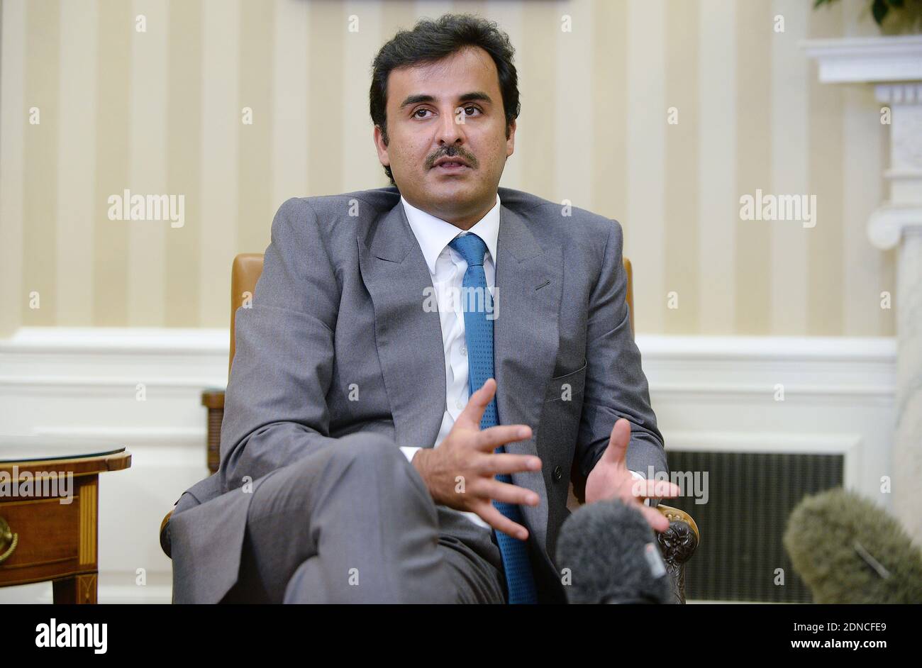 The Emir of Qatar, His Highness Sheikh Tamim bin Hamad al Thani speaks ...