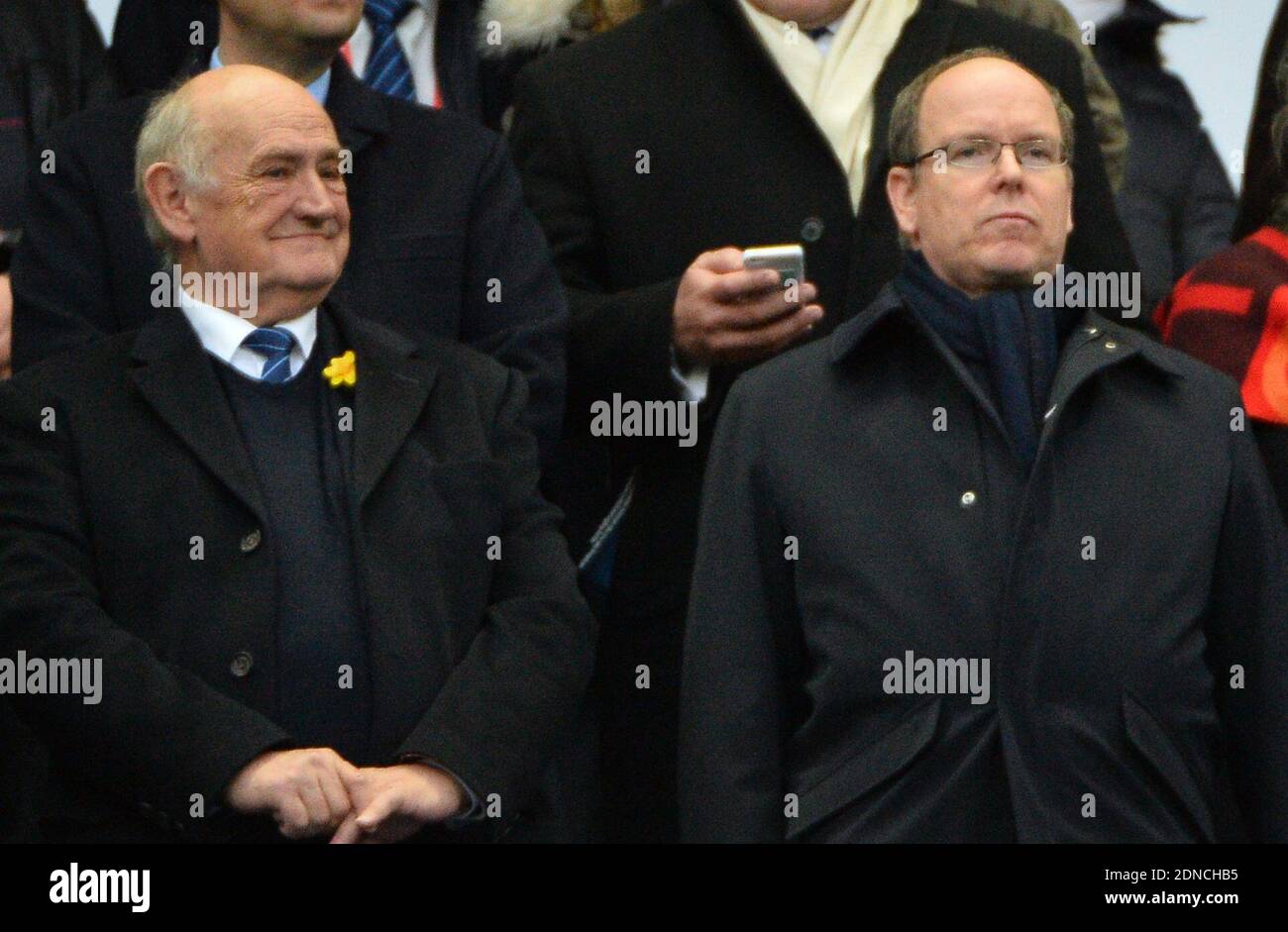 President of FFR Pierre Camou and Prince Albert II of Monaco attending ...