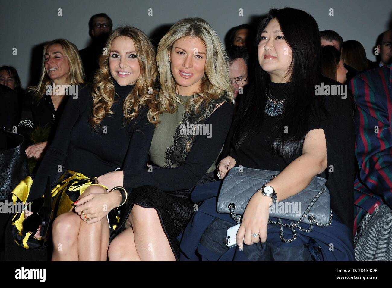 Sarah Hermann, Hofit Golan and guest front row for the Guy Laroche Fall ...