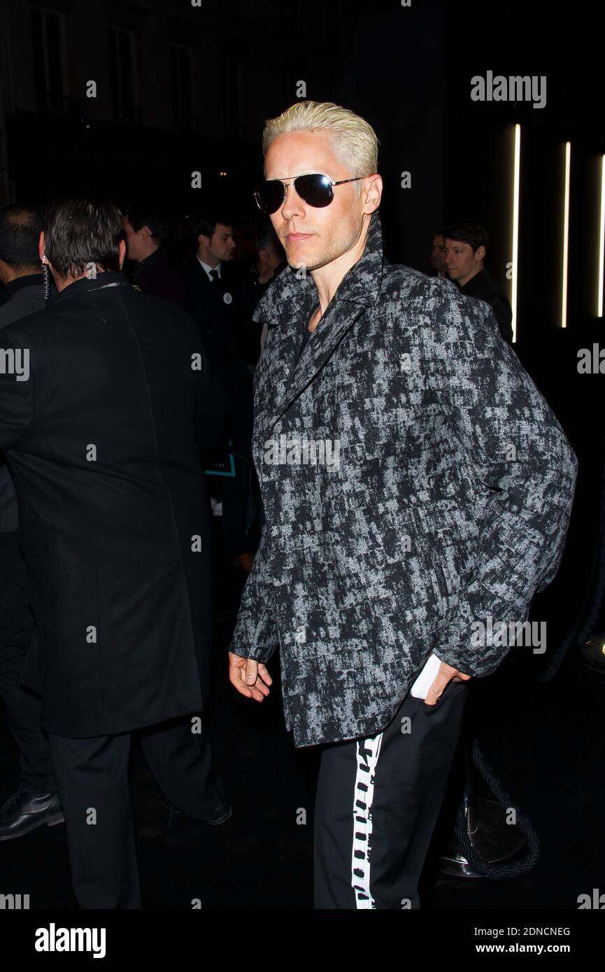 Jared Leto attending Balenciaga's fall Winter 2015/2016 ready to wear ...