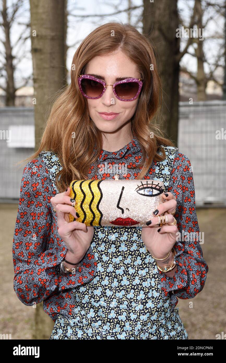 Chiara Ferragni attending Elie Saab's Fall-Winter 2015/2016 Ready-To ...