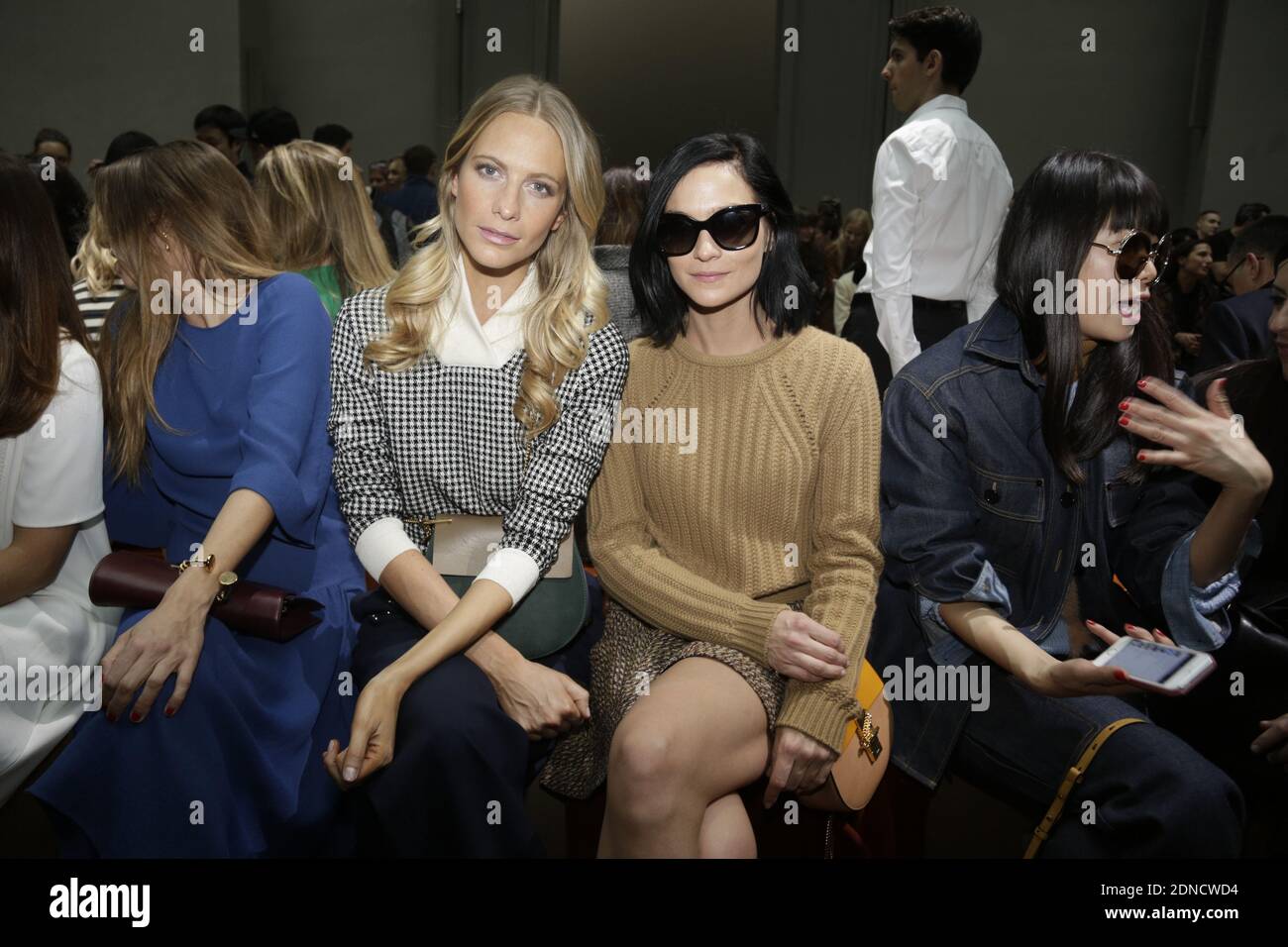 Poppy Delevingne and Leigh Lezark attending the Chloe Fall-Winter 2015/ ...