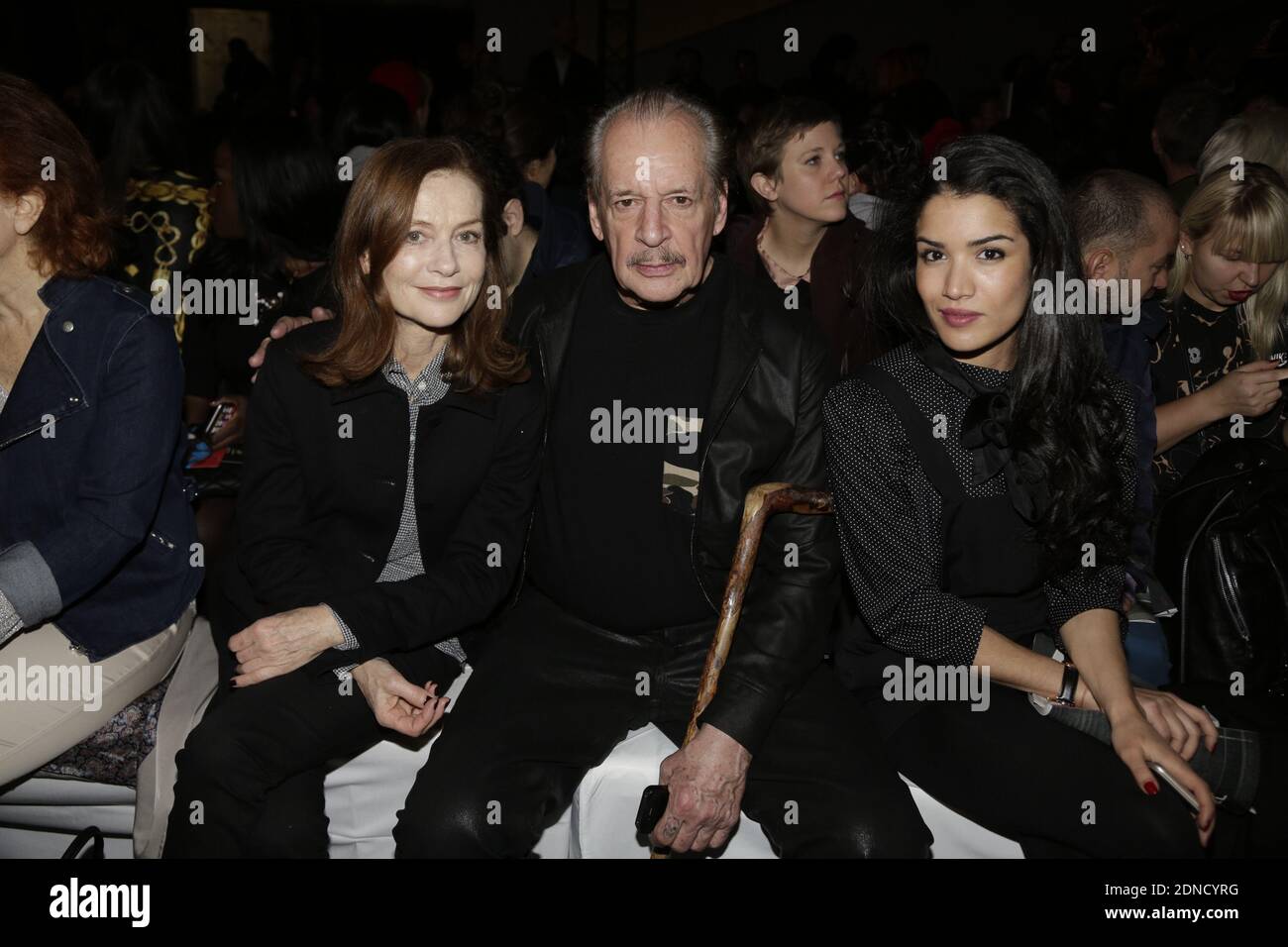 Isabelle Huppert, Larry Clark and Sabrina Ouazani attending Agnes B ...
