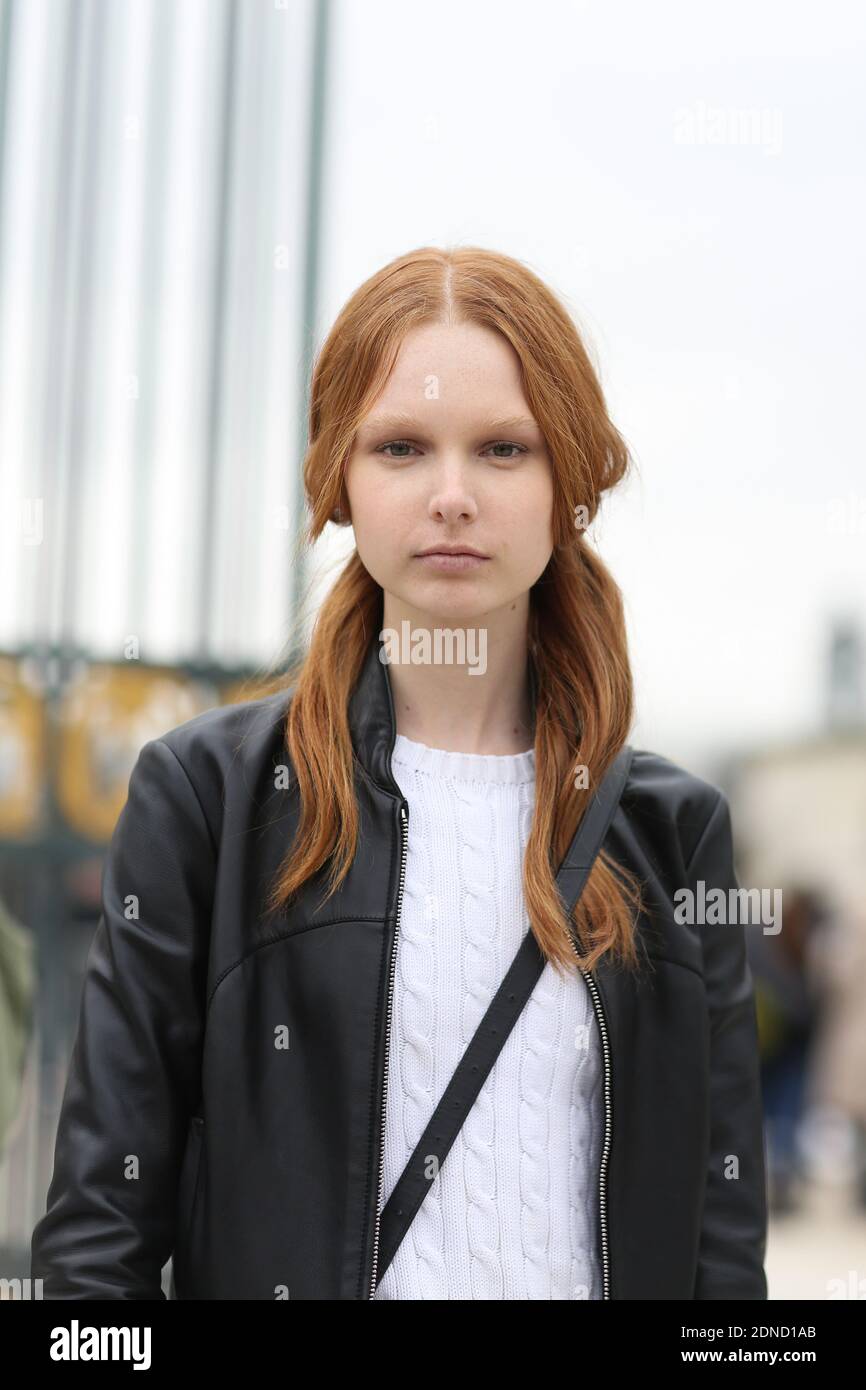 Street style, model Grace Simmons after Valentino Fall/Winter 2015-2016 ...