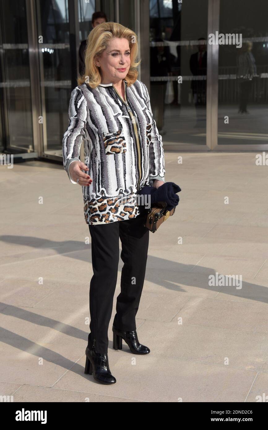 Catherine Deneuve arriving for the Louis Vuitton Fall-Winter 2015/2016 ...