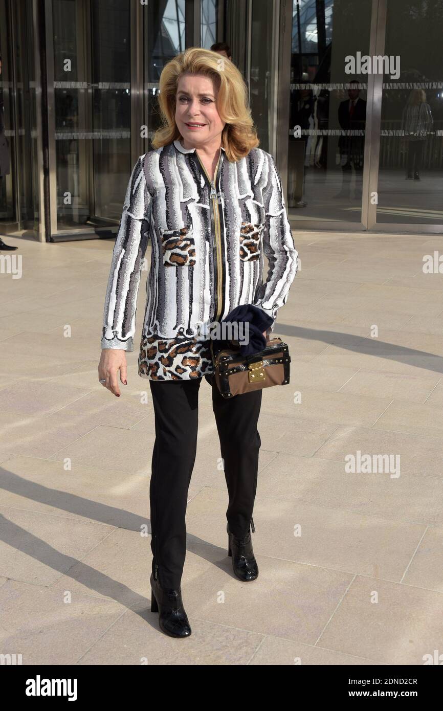 Catherine Deneuve arriving for the Louis Vuitton Fall-Winter 2015/2016 ...