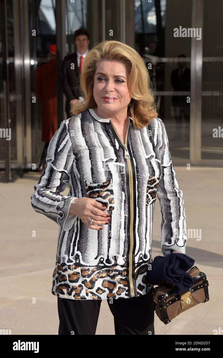Catherine Deneuve arriving for the Louis Vuitton Fall-Winter 2015/2016 ...