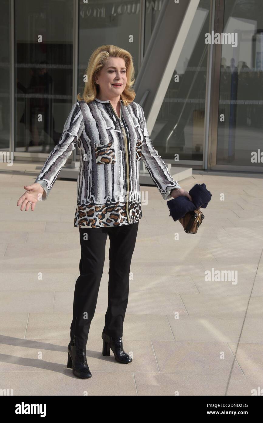Catherine Deneuve arriving for the Louis Vuitton Fall-Winter 2015/2016 ...