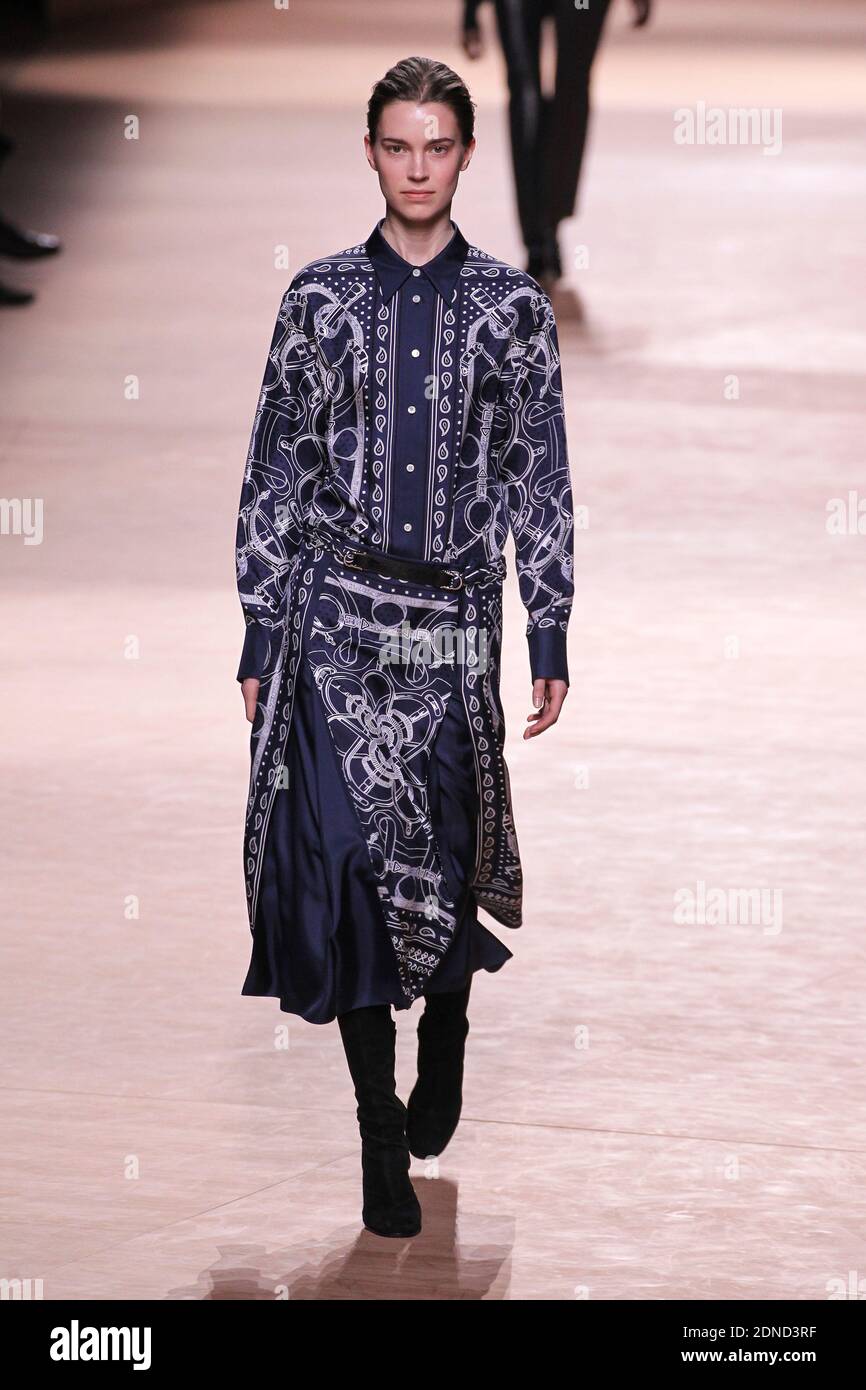A model displays a creation by designer Nadege Vanhee-Cybulski for ...