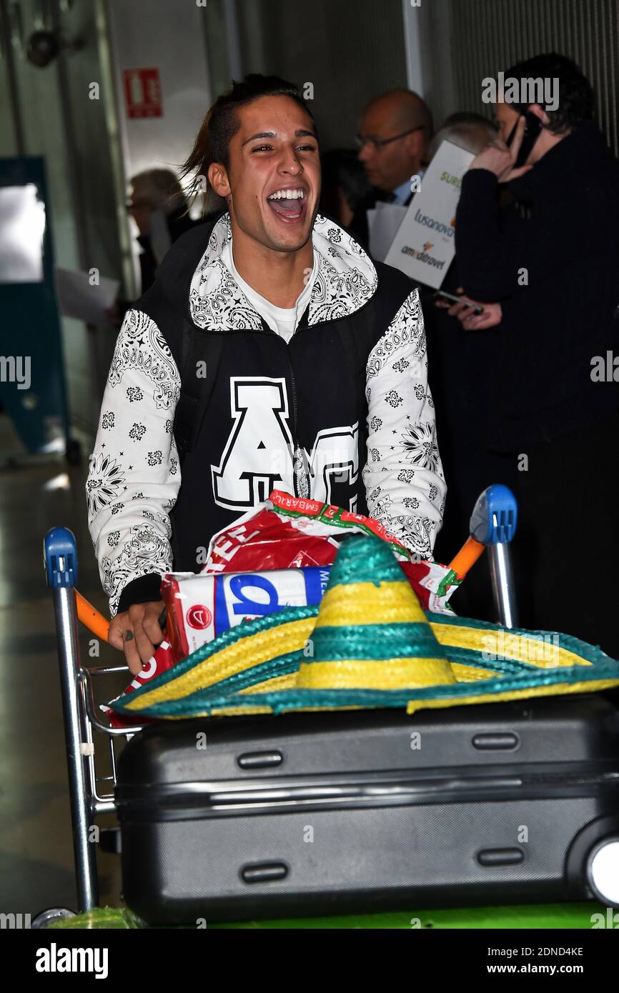 Eddy de retour a Paris apres le tournage de l'emission 'Les Anges 7 ...