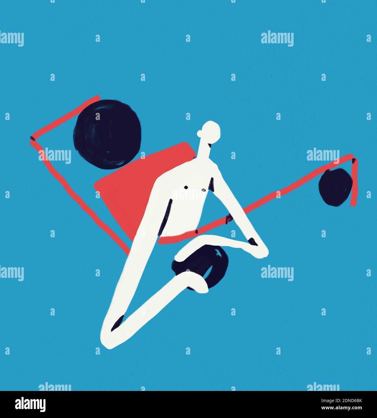 Man bot hold sphere and shape arround. Organize and Arrange Concept ...