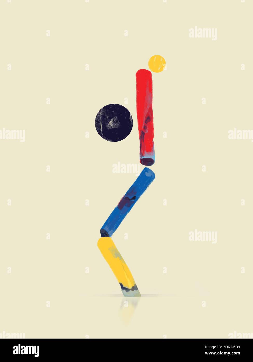 Lifestyle balance concept with balanced equilibrium Illustration ...