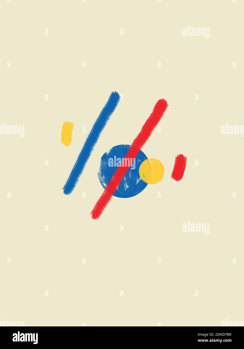 Balanced forms and Abstract Shapes with Primary Colors. Abstract ...