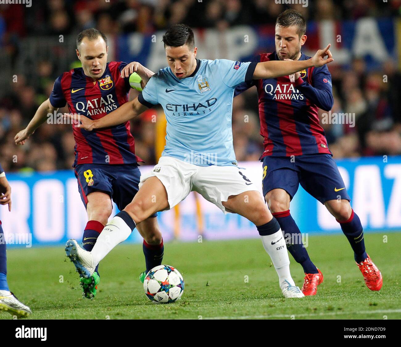 Samir Nasri, Manchester City during the UEFA Champions League soccer ...