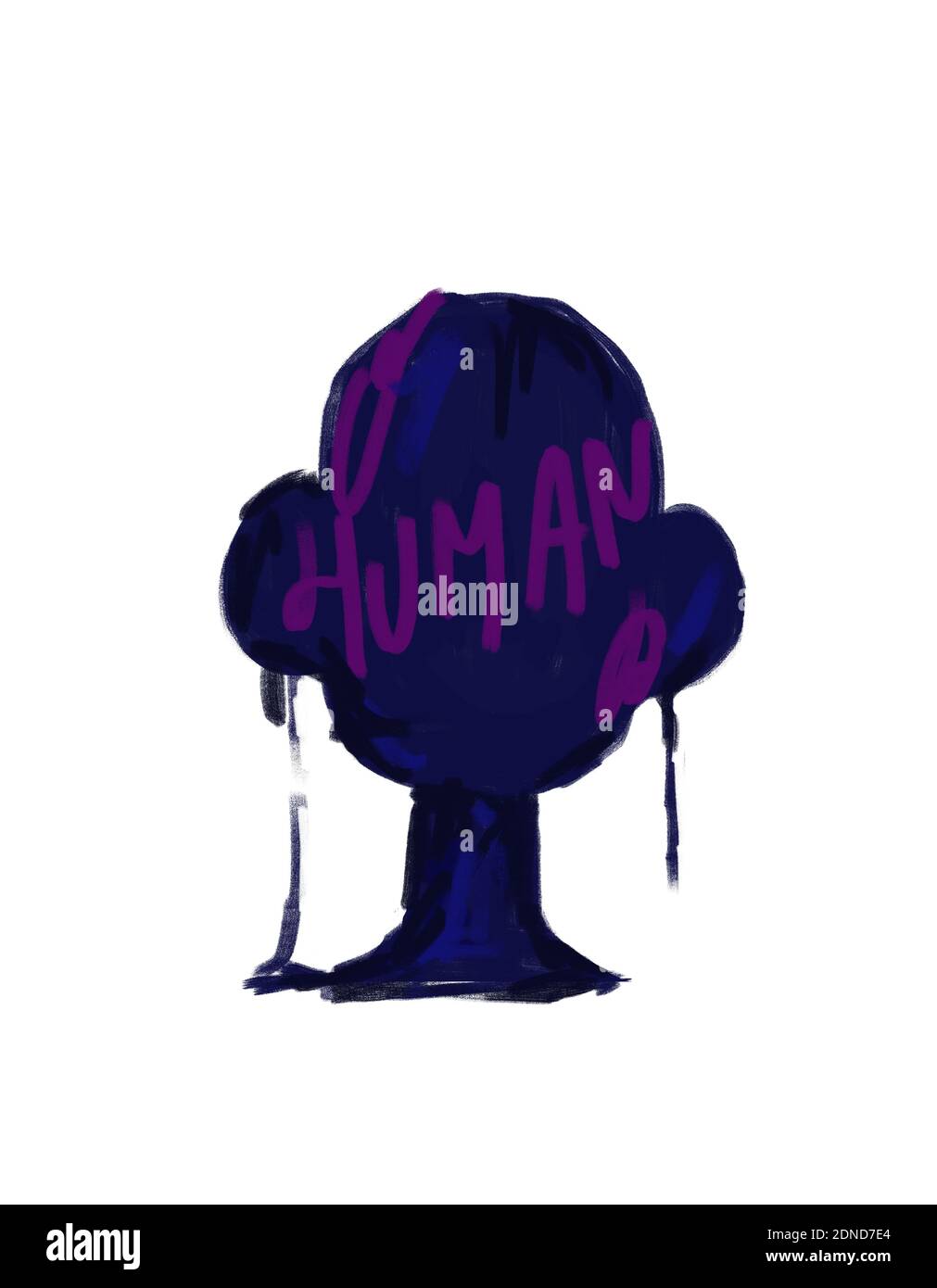 Graffiti Portrait with the Text mention Human. Street Art Style. Street ...