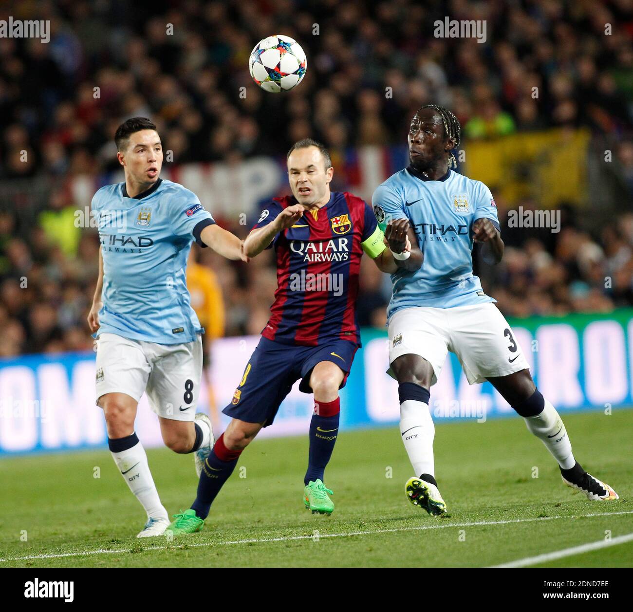 Andres Iniesta, FC Barcelona and Samir Nasri and Baccary Sagna ...