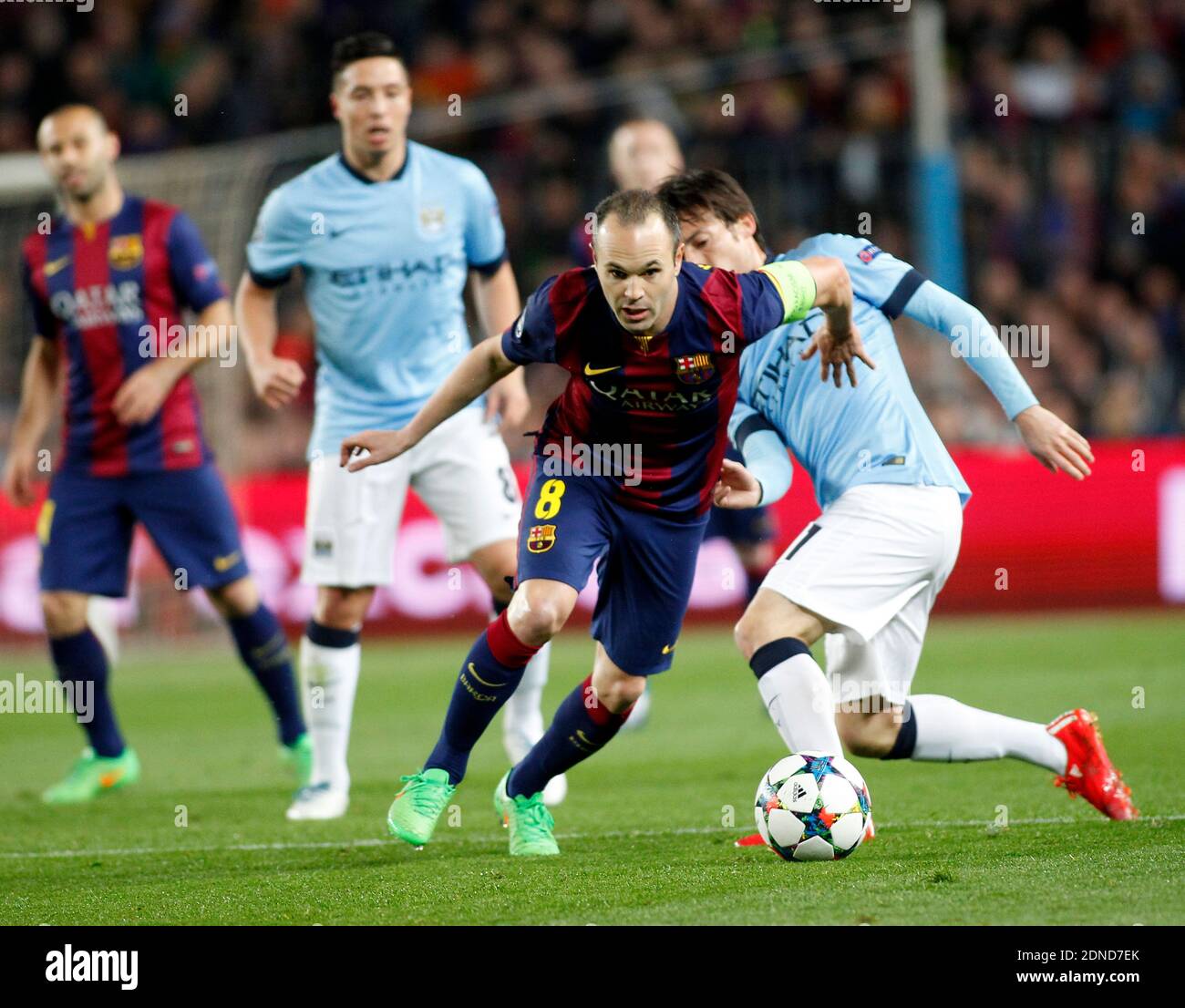 Andres Iniesta, FC Barcelona coming through with David Silva ...