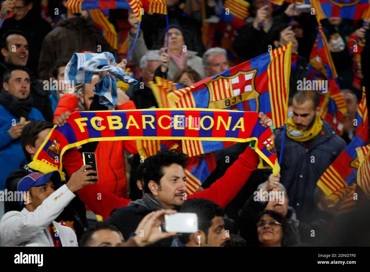 FC Barcelona fans and supporters during the UEFA Champions League ...