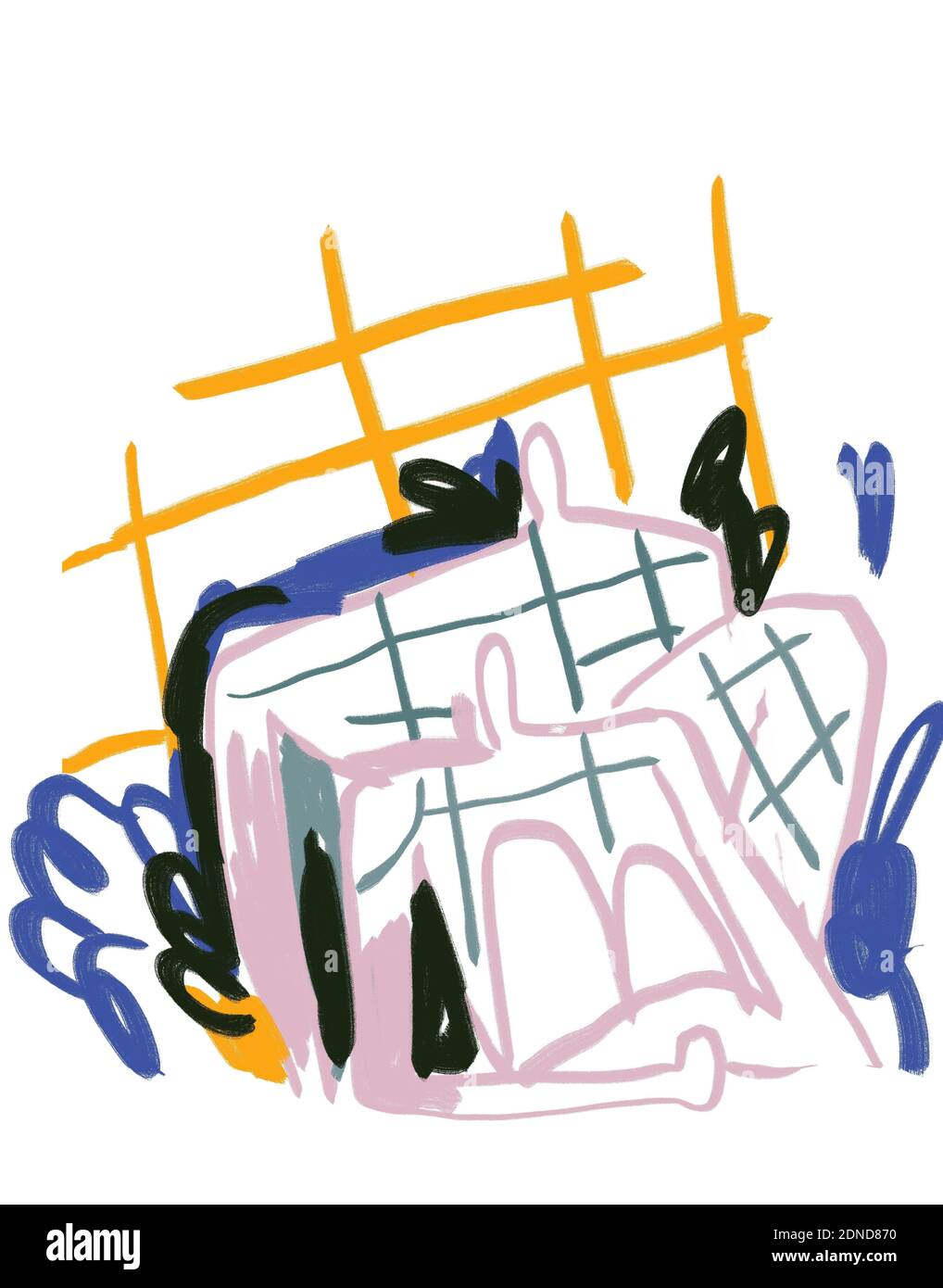 Abstract people and shape with Trendy pastel Color. Minimalist and ...