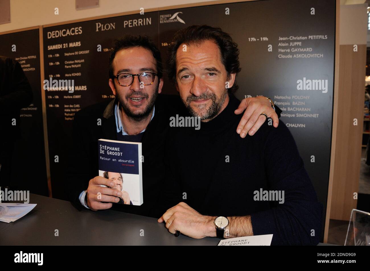 Stephane De Groodt signs copies of his book during the 35th Salon du ...