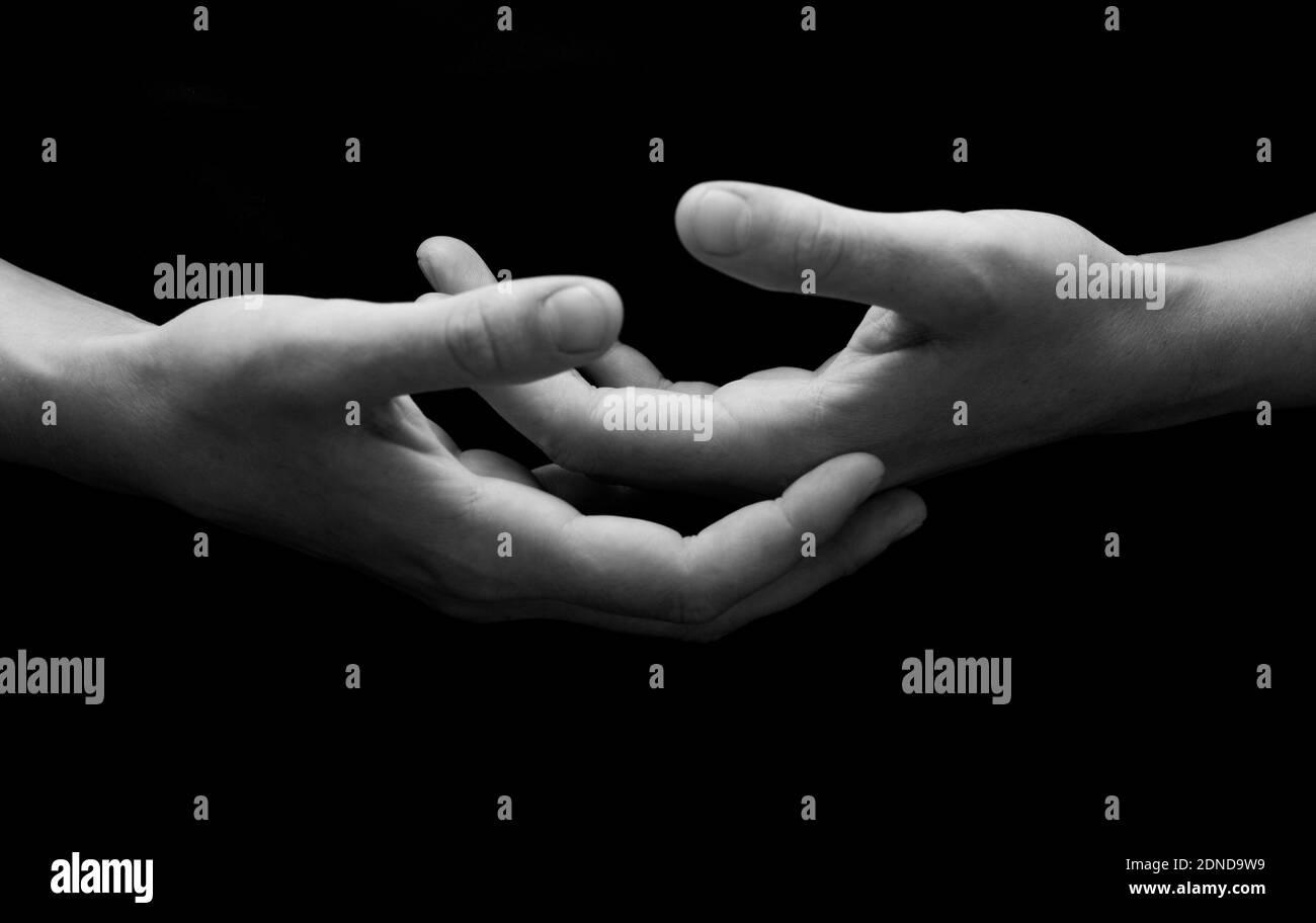 Black hand clapping close up Black and White Stock Photos & Images - Alamy
