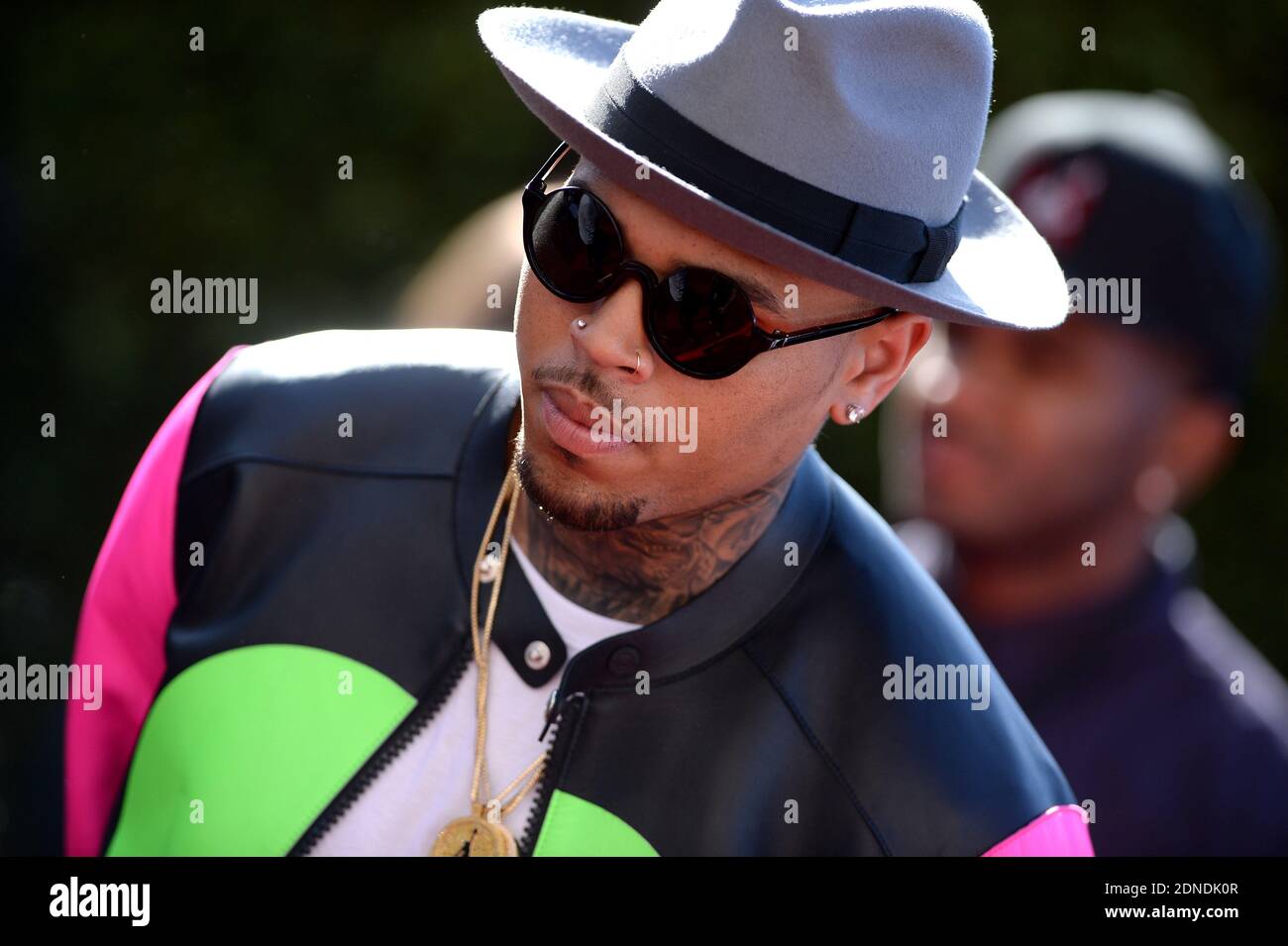 Chris Brown attends the iHeartRadio Music Awards held at the Shrine ...