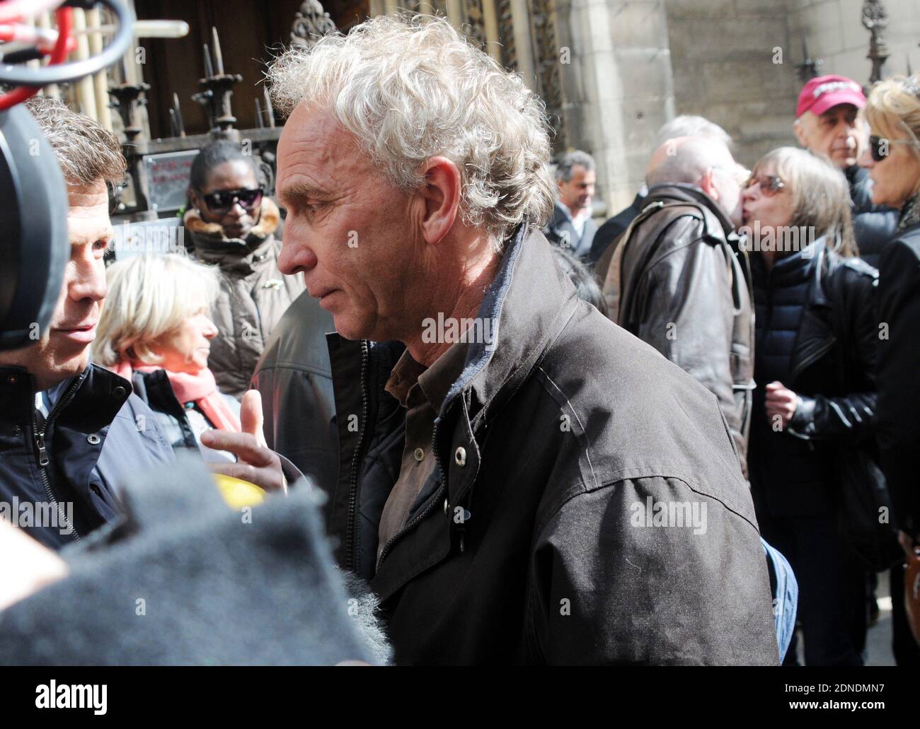 Marc Guillemot attending Funeral of Florence Arthaud at Saint Severin's ...