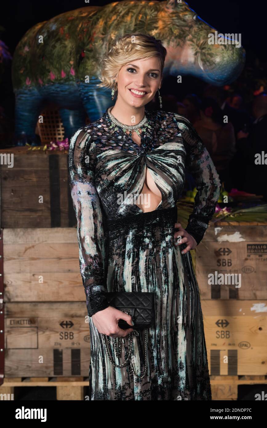 Nadege Jones poses during the 'Bal du Printemps' in Geneva, Switzerland ...