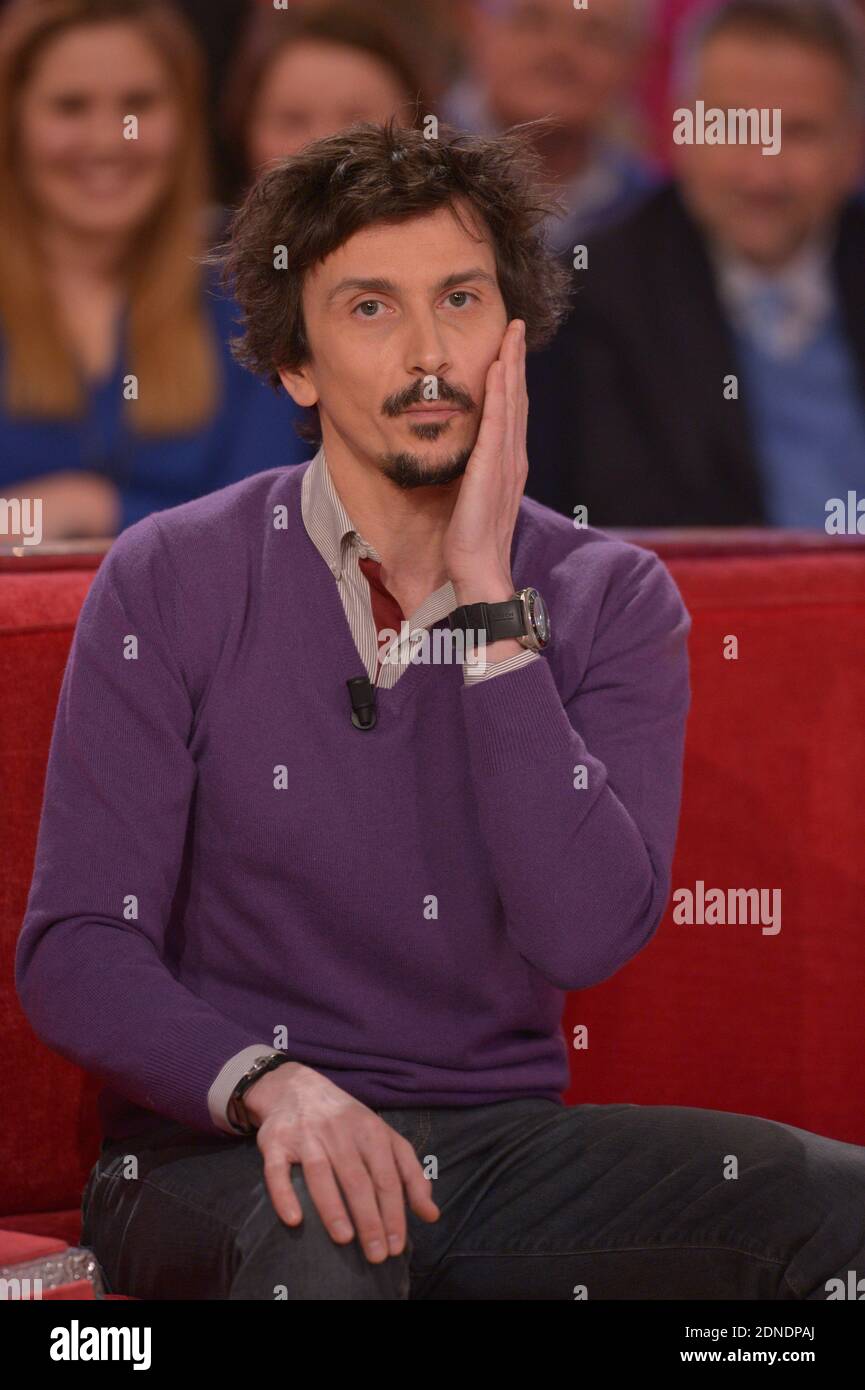Arnaud Tsamere at the taping of Vivement Dimanche in Paris, France ...