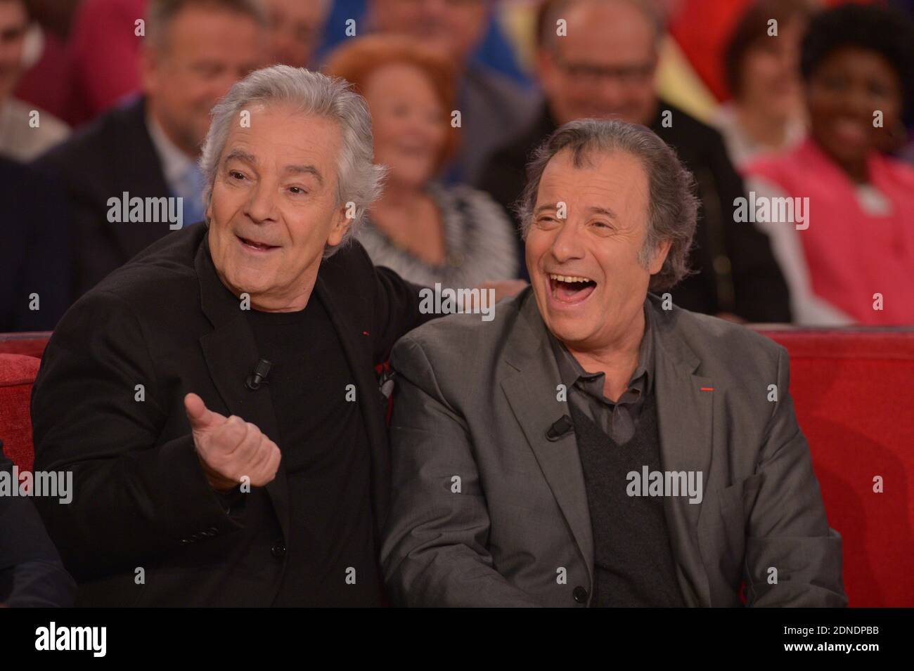 Pierre Arditi and Daniel Russo at the taping of Vivement Dimanche in ...
