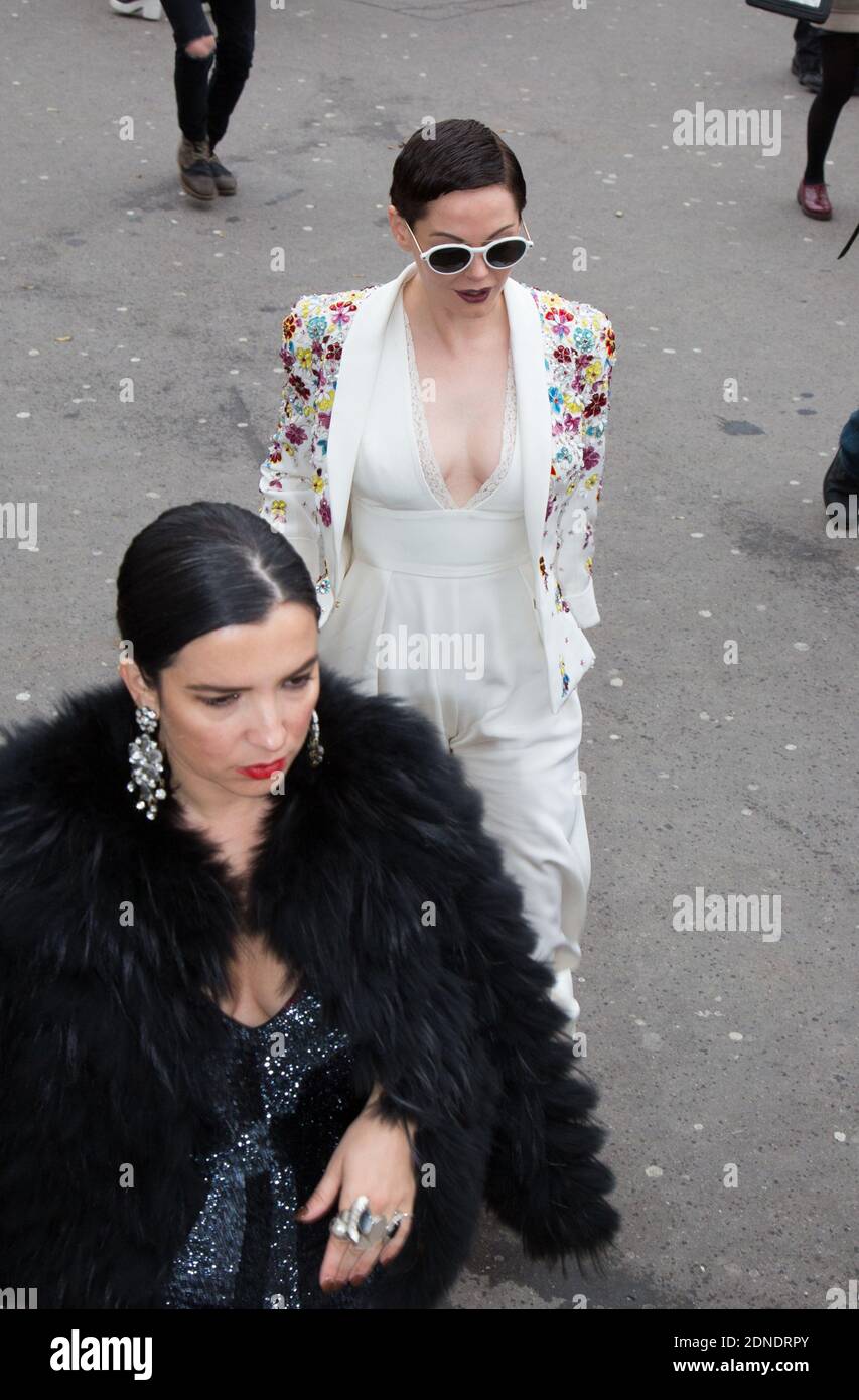 ROSE MC GOWAN - ARRIVEES - DEFILE ZUHAIR MURAD PRINTEMPS-ETE 2015 HAUTE ...