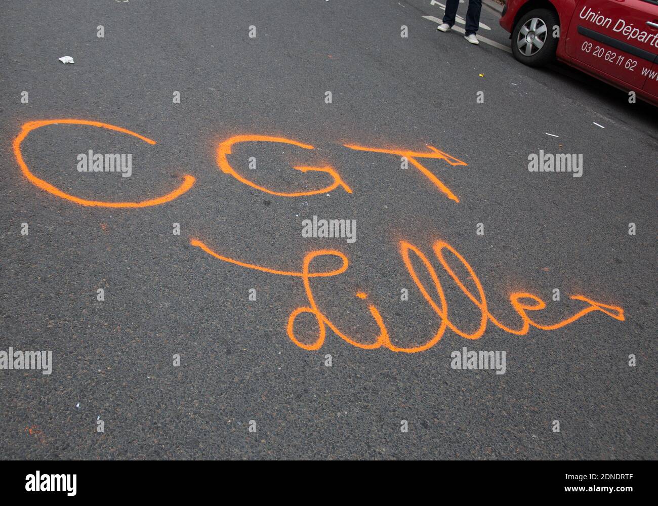 MANIFESTATION DE CHEMINOTS A PARIS Photo by Nasser Berzane/ABACAPRESS ...