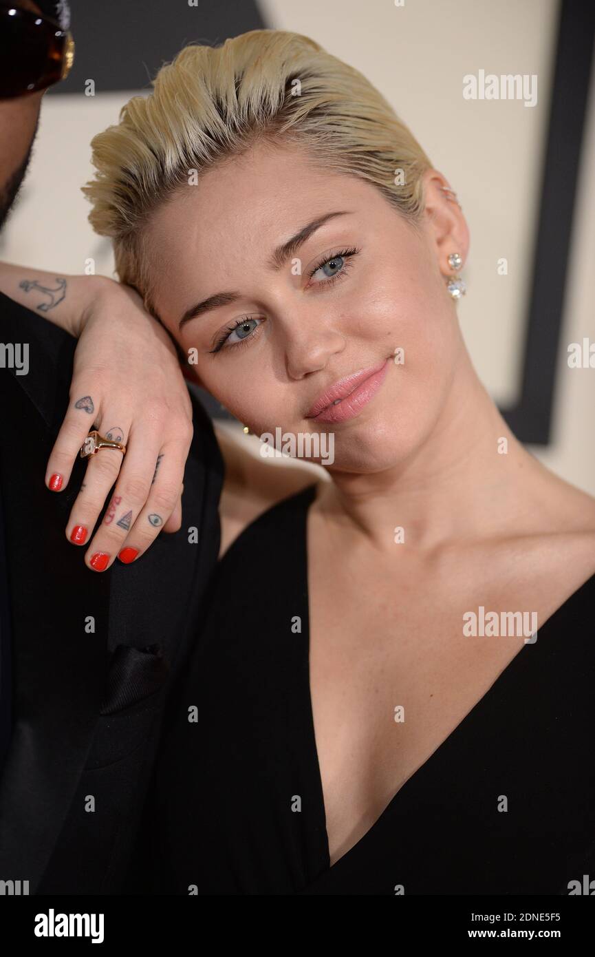 Miley Cyrus attends the 57th Annual Grammy Awards at the Staples Center ...