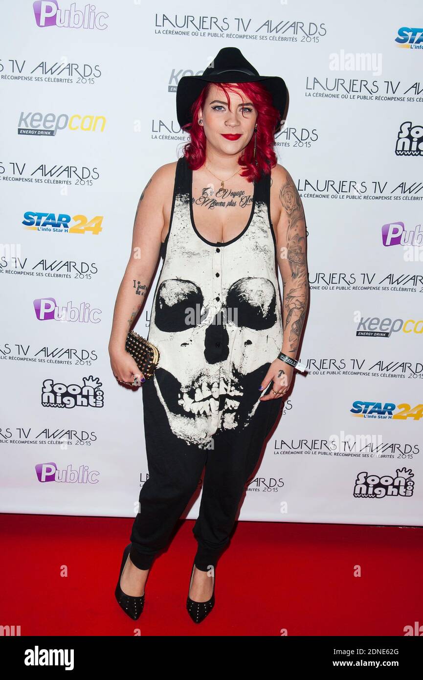 Manon (the voice) attending the Lauriers TV awards ceremony held at La ...