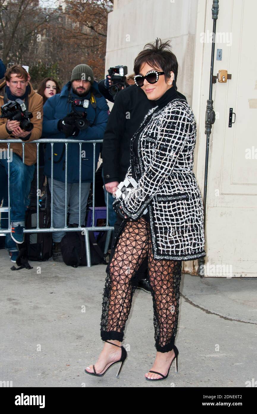 Kris Jenner arriving to the Chanel Spring-Summer 2015 Haute Couture ...