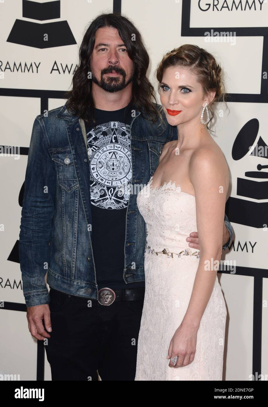 Jordyn Blum and Dave Grohl attend the 57th Annual Grammy Awards at the ...