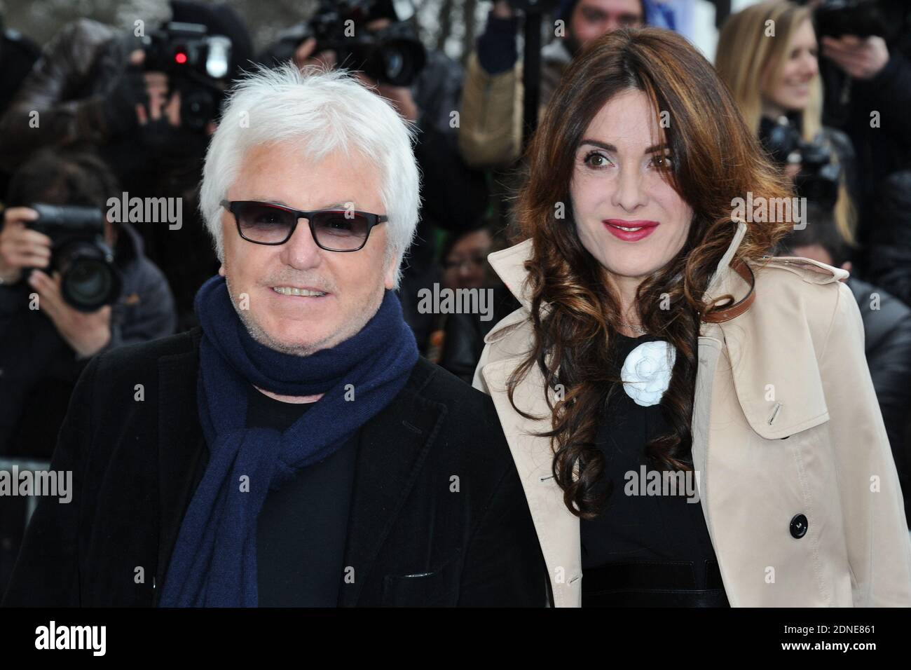 DJ Marc Cerrone and his wife Jill Cerrone arrives to the Chanel Fall ...