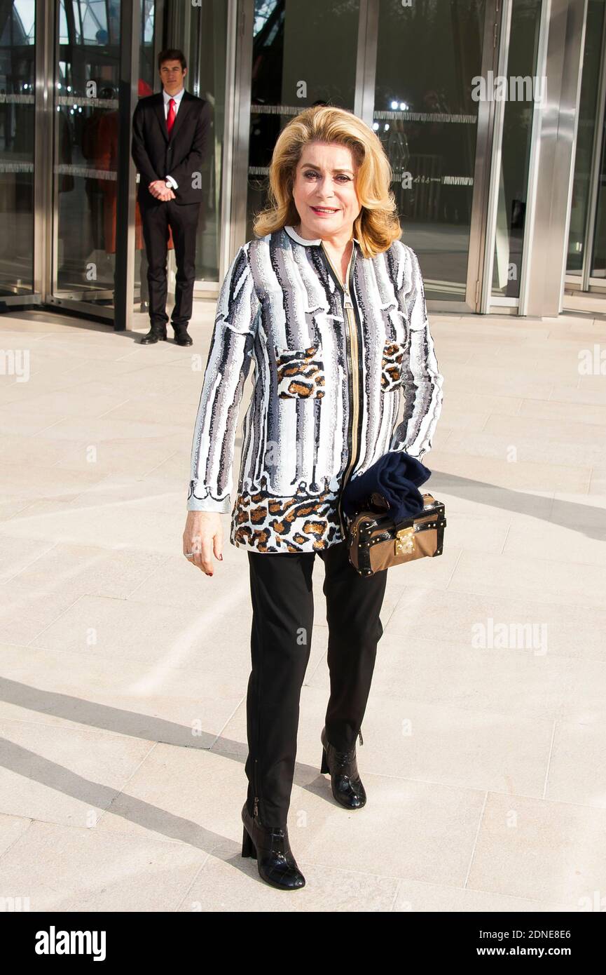 Catherine Deneuve arriving for the Louis Vuitton Fall/Winter 2015-2016 ...
