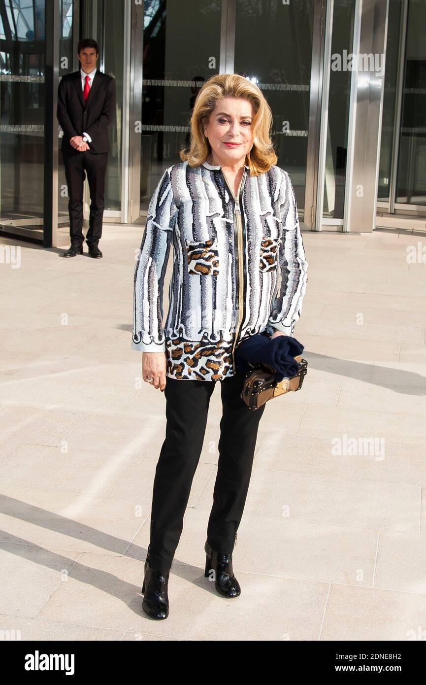 Catherine Deneuve arriving for the Louis Vuitton Fall/Winter 2015-2016 ...