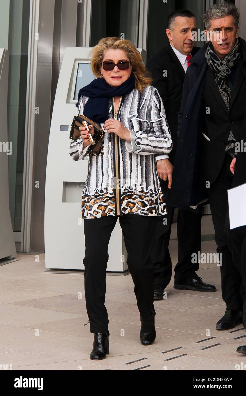 Catherine Deneuve arriving for the Louis Vuitton Fall/Winter 2015-2016 ...