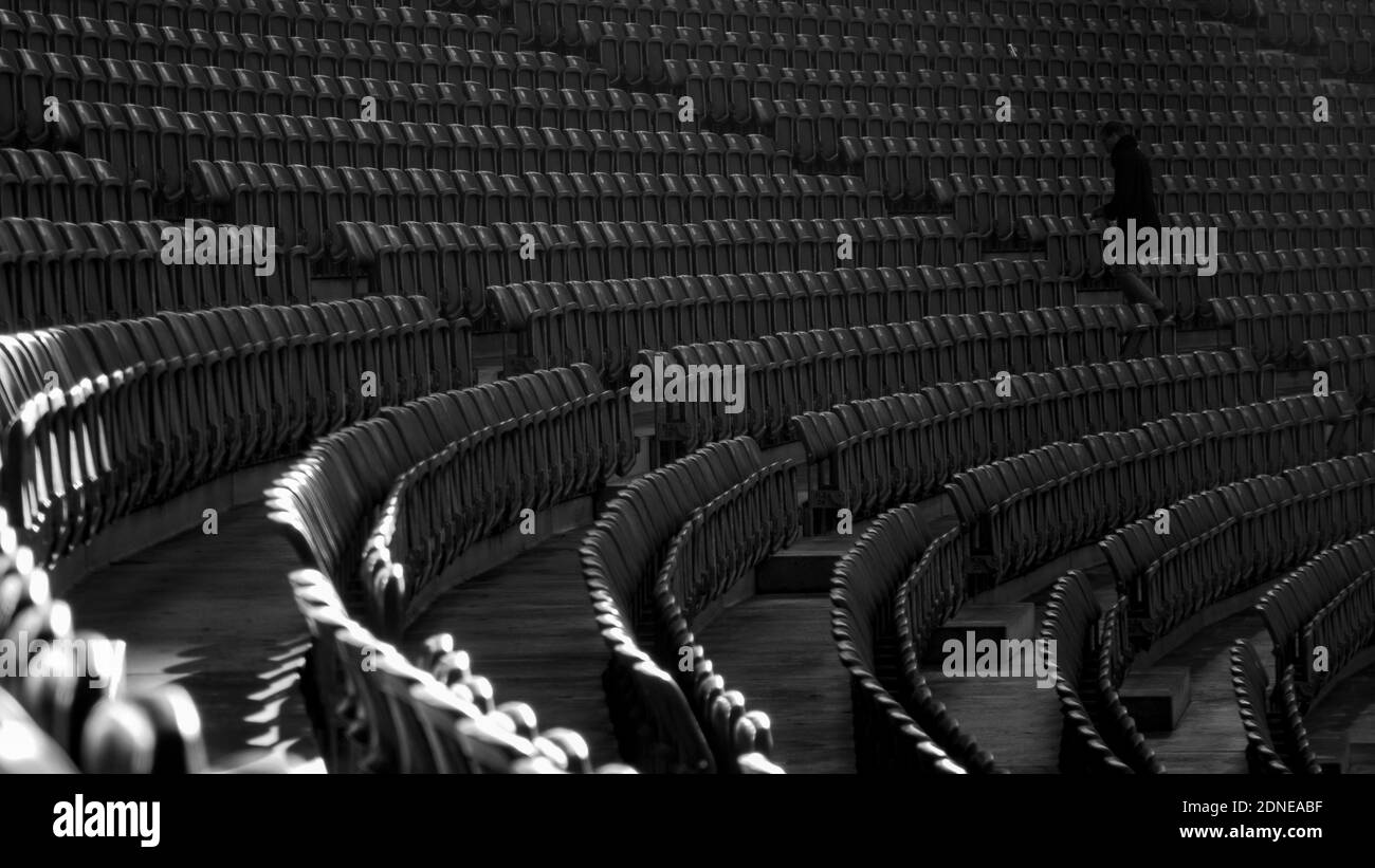 Empty stadium view Black and White Stock Photos & Images - Alamy