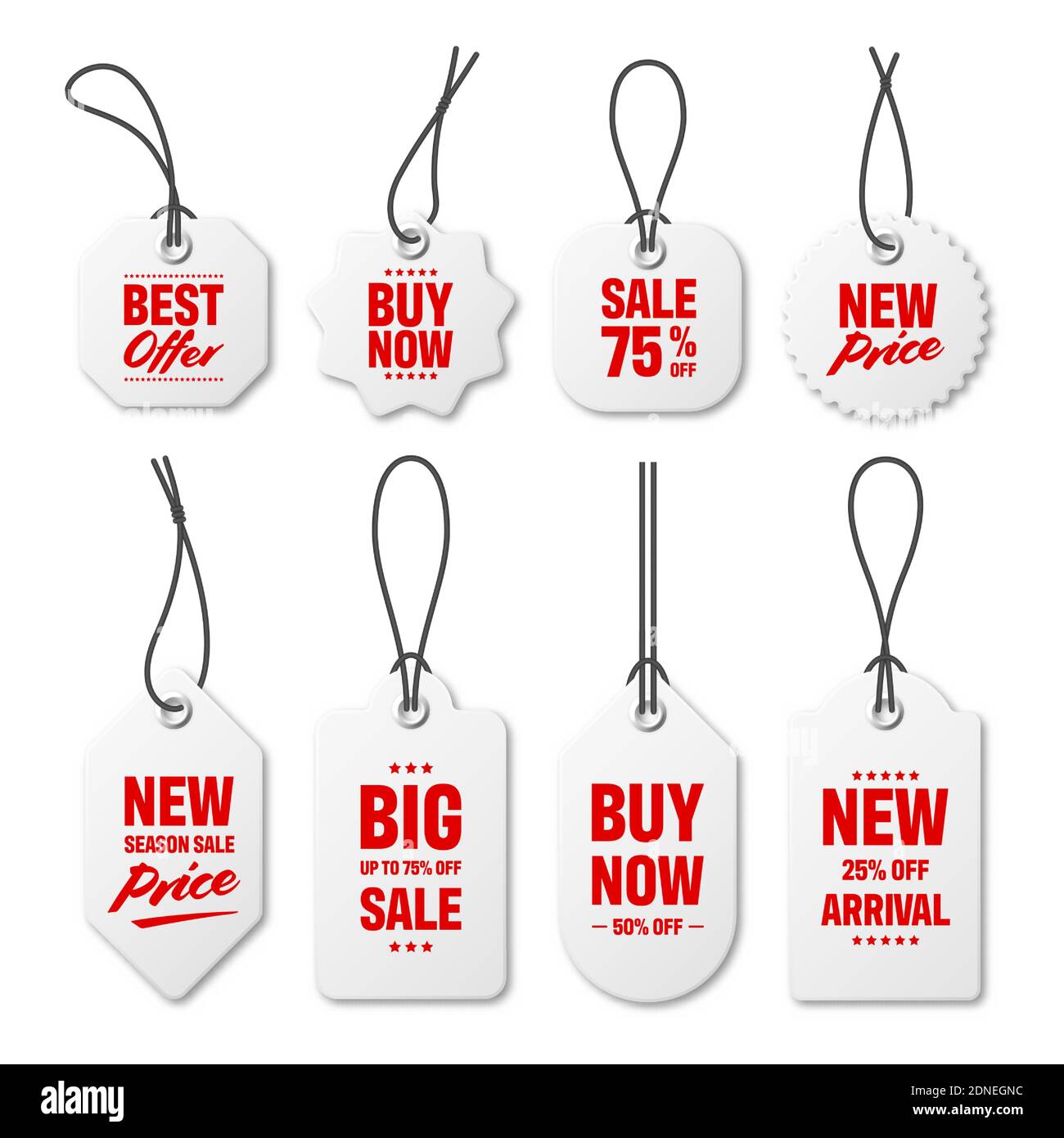 Realistic price tags collection. Special offer or shopping discount ...