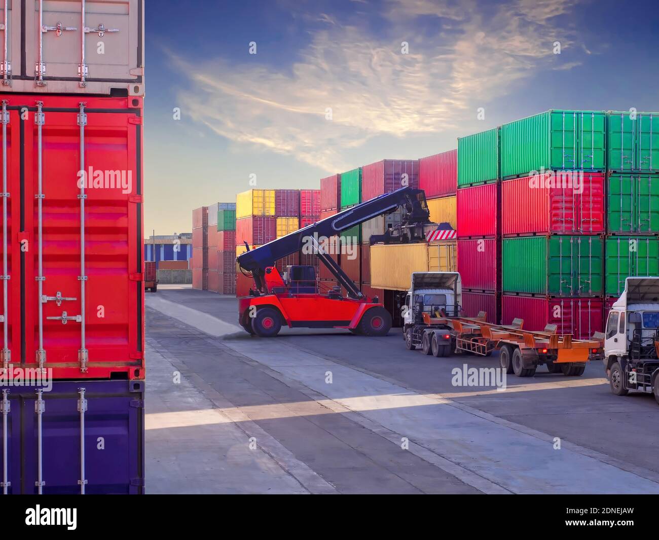 Empty Container Stacker High Resolution Stock Photography and Images ...